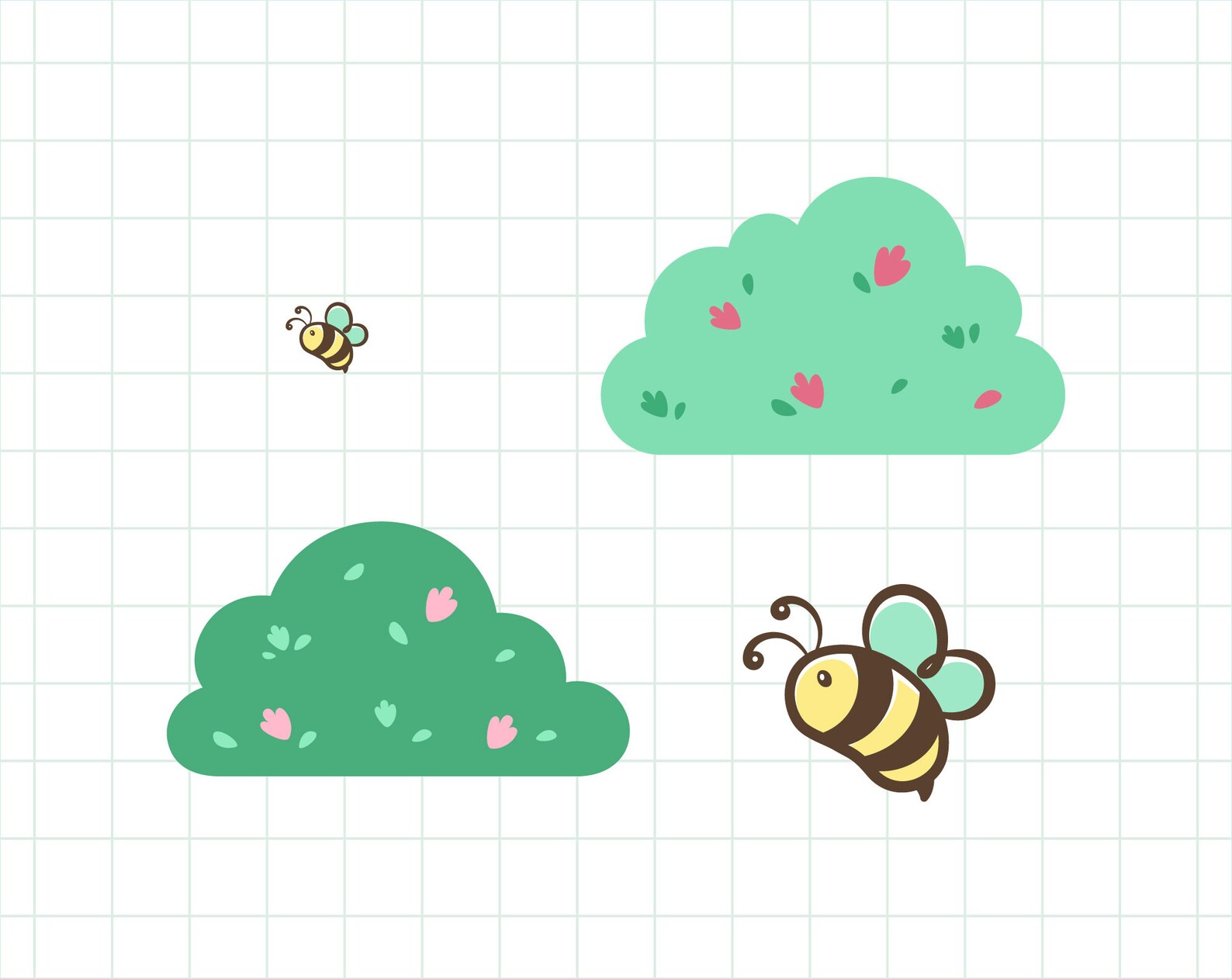 Bee Frame Clipart, Bee Keeping Border Clipart, Spring Garden Bumblebee ...