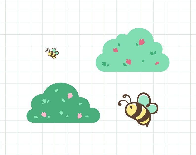 Bee Frame Clipart, Bee Keeping Border Clipart, Spring Garden Bumblebee ...