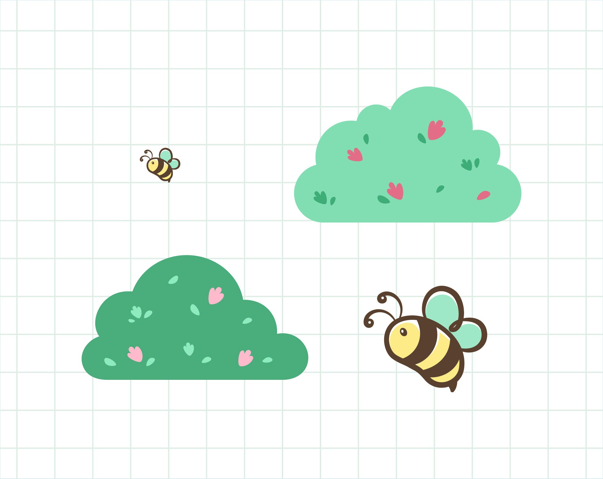 Bee Frame Clipart, Bee Keeping Border Clipart, Spring Garden Bumblebee ...