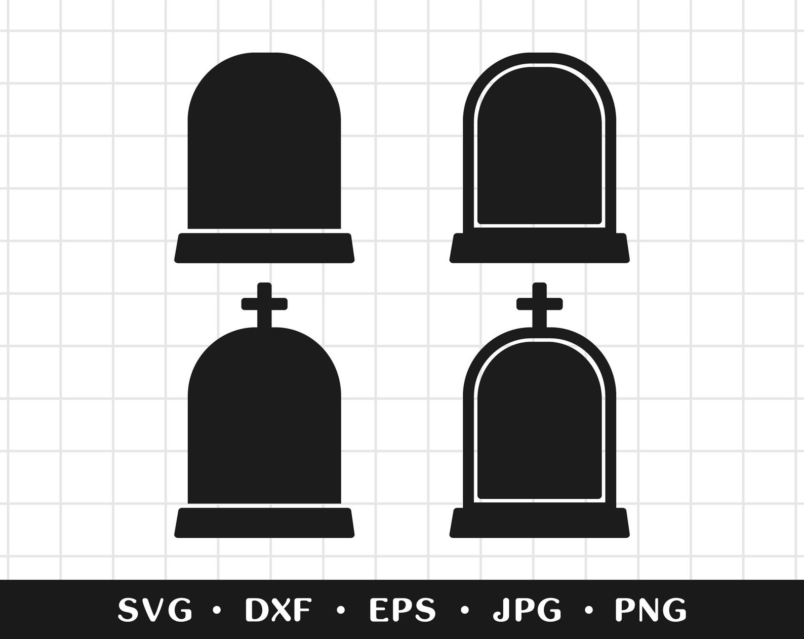 Gravestone SVG, Tombstone Headstone Blank Label Template, Halloween ...