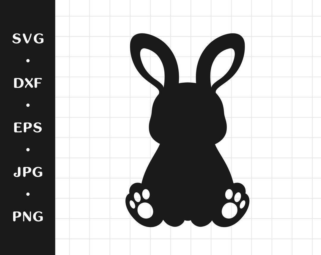 Cute Bunny Svg, Rabbit Sitting Down Silhouette. Year of the Rabbit 2023 ...