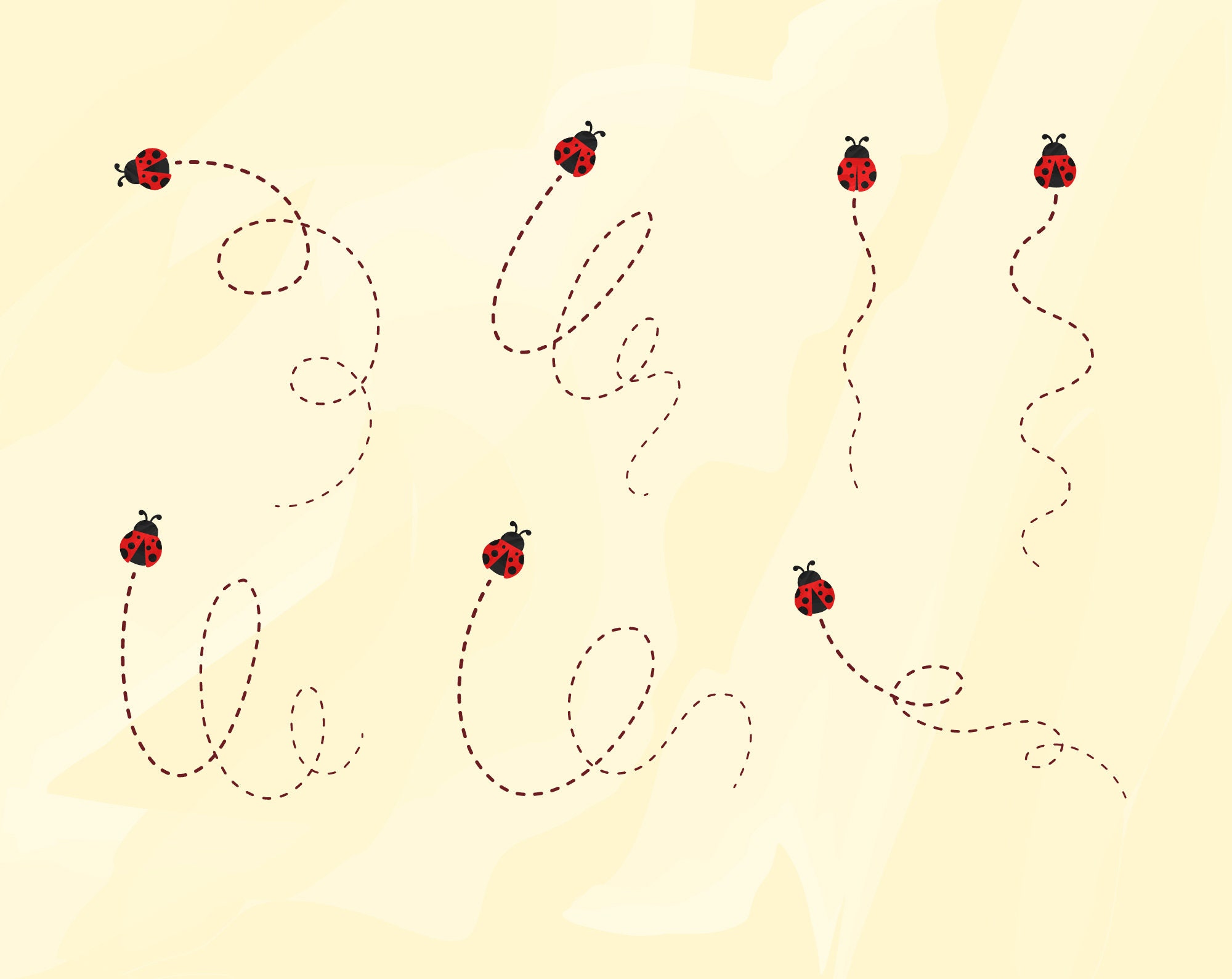 Ladybug Frame Clipart, Watercolor Border Clip Art, Spring Garden ...