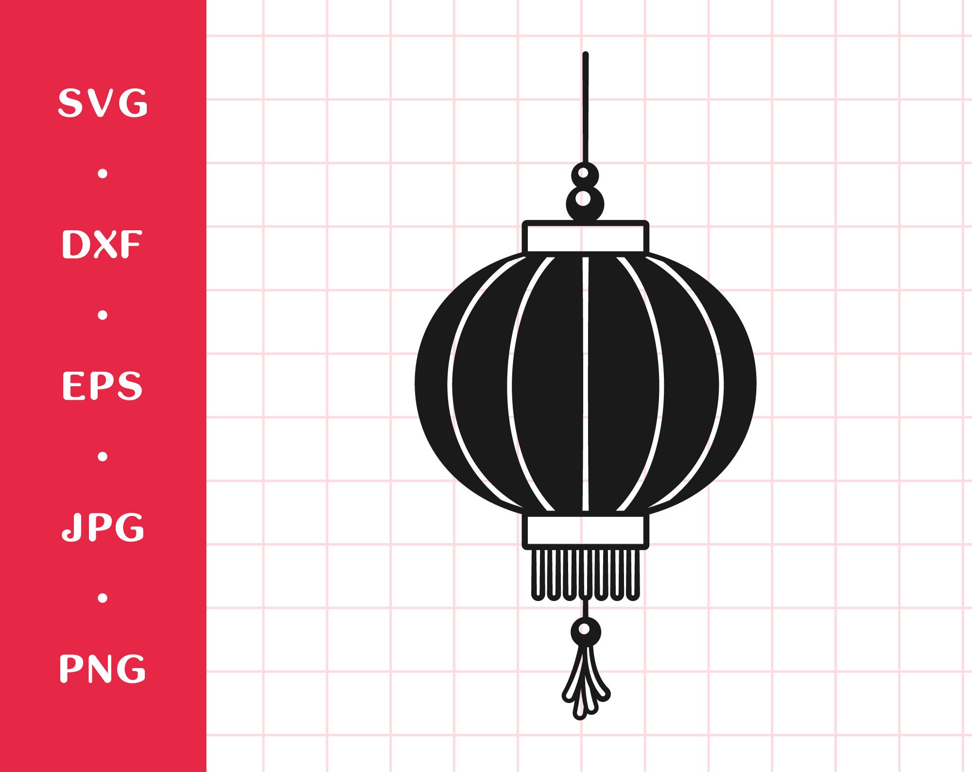 Chinese Lantern Silhouette Svg, Lunar New Year Traditional Festival ...