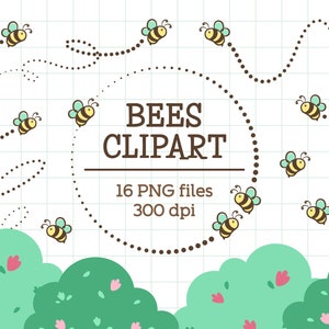 Bee Frame Clipart, Bee Keeping Border Clipart, Spring Garden Bumblebee ...