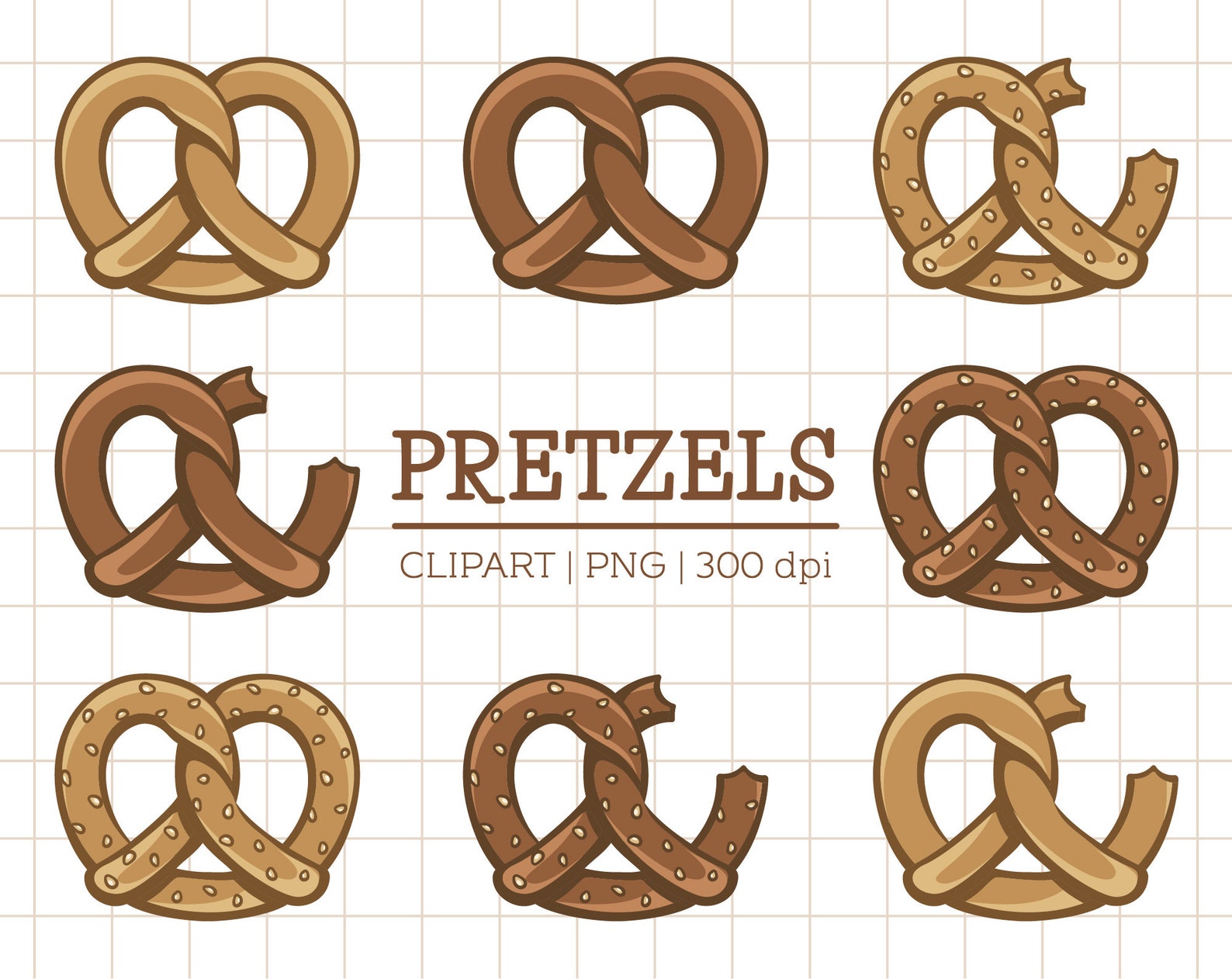 Pretzel Clipart, Pretzel With Bite Clipart, Bakery, Biscuit, Pastry ...