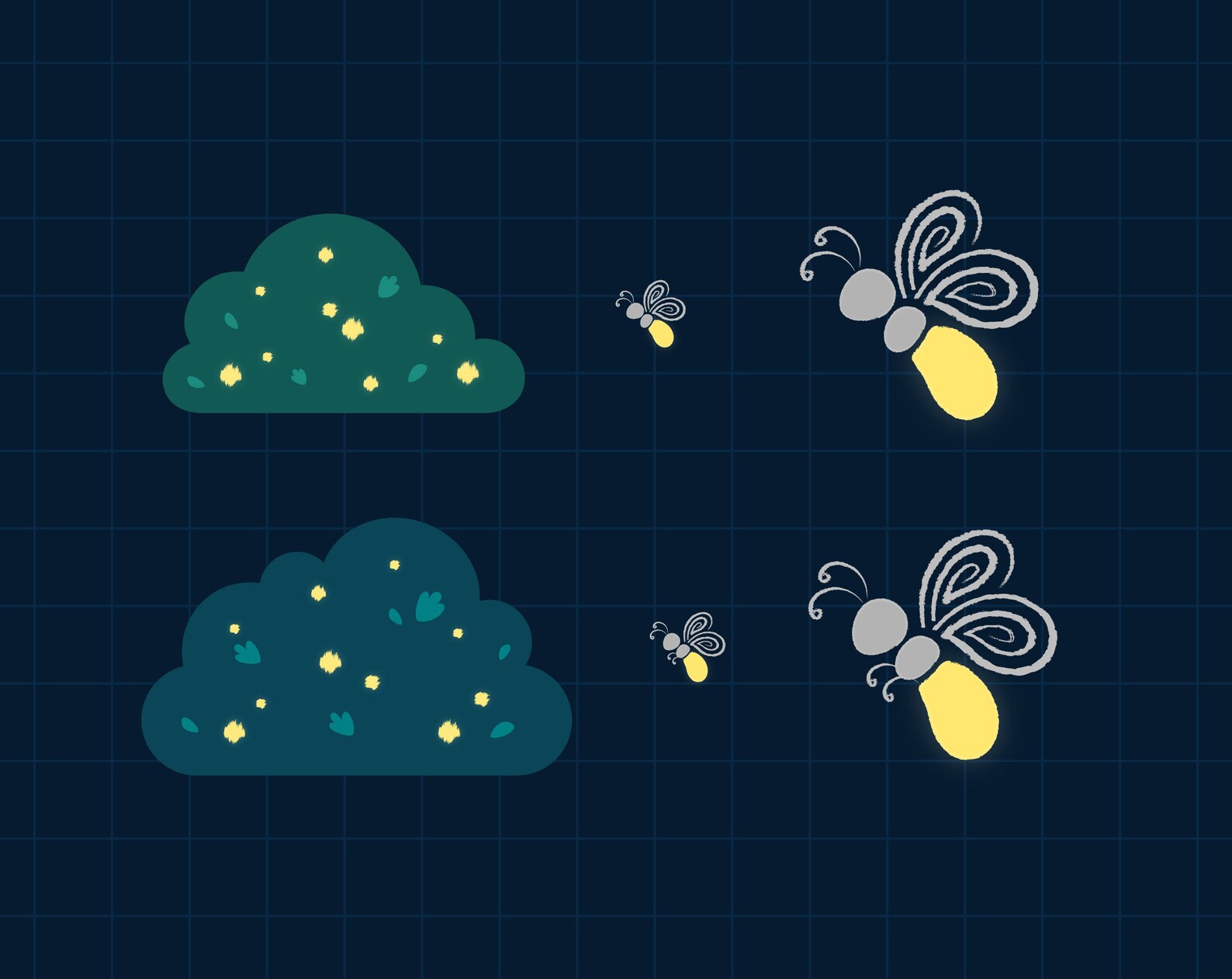 Firefly Clipart, Firefly Frame Clipart, Fireflies Clipart. for Personal ...