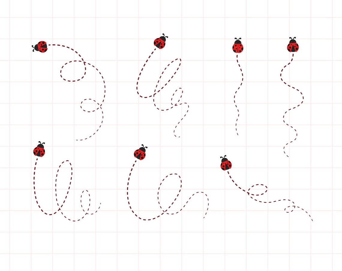 Ladybug Frame Clipart, Watercolor Border Clip Art, Spring Garden ...