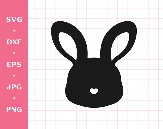 Cute Bunny Head Outline