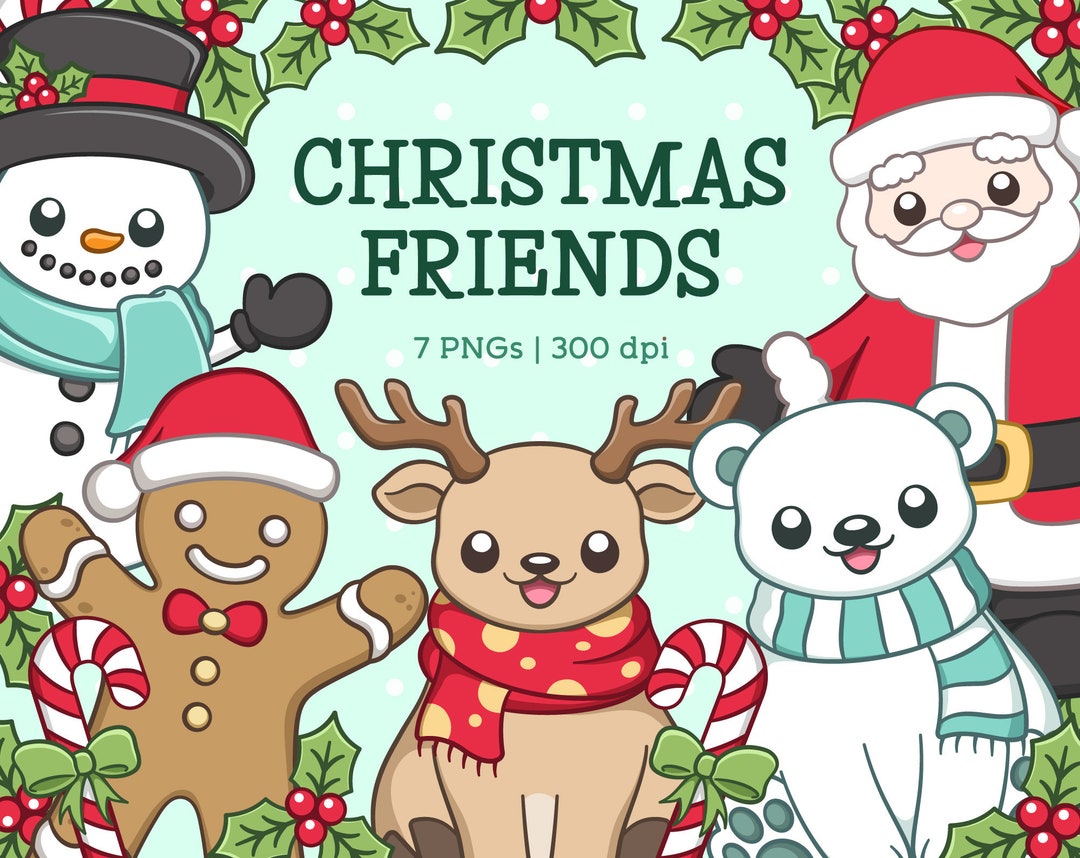 Santa Claus, Reindeer, Snowman, Gingerbread Man, Polar Bear, Christmas ...