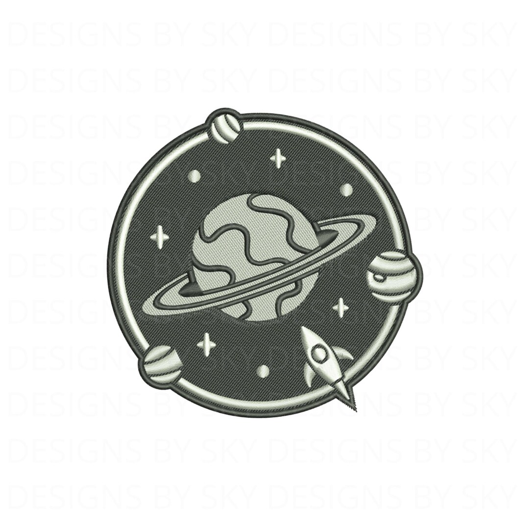 Outer Space, Planets and Rocket Space Ship and Stars, Planet With Ring ...