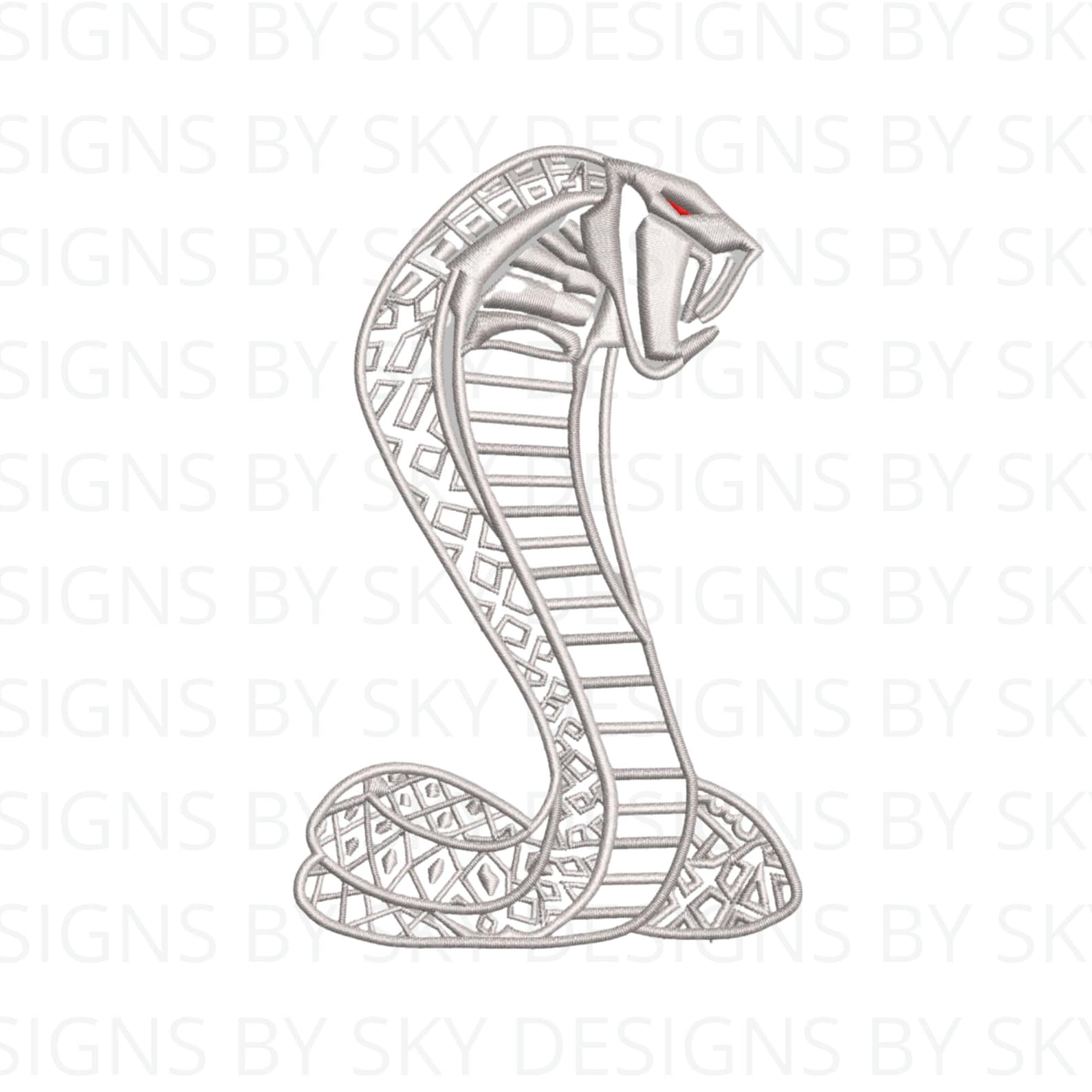 Ford Mustang Shelby GT500 Cobra Snake Car Logo Emblem Machine ...