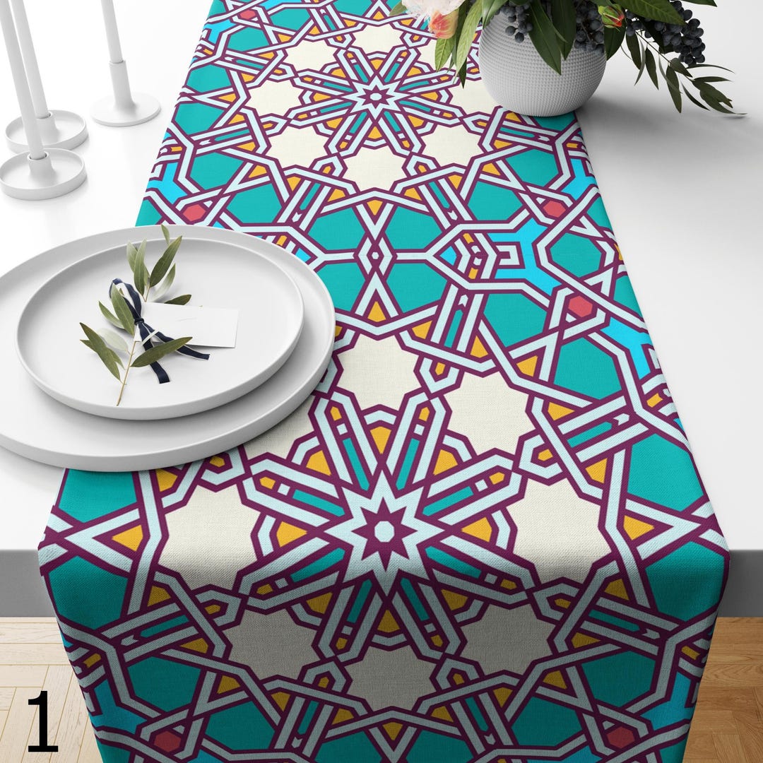 Ramadan Table Runners, Eid Dining Runner, Authentic Arabian Style Table ...