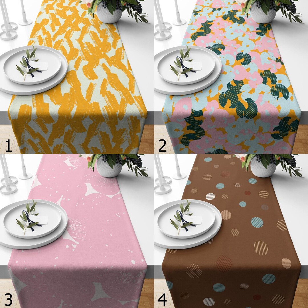 Mid-century Modern Runners, MCM Abstract Table Runners, 70s Colorful ...