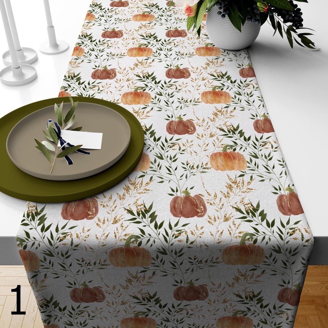 Autumn Harvest Table Runner, Thanksgiving Table Runners, Autumn ...