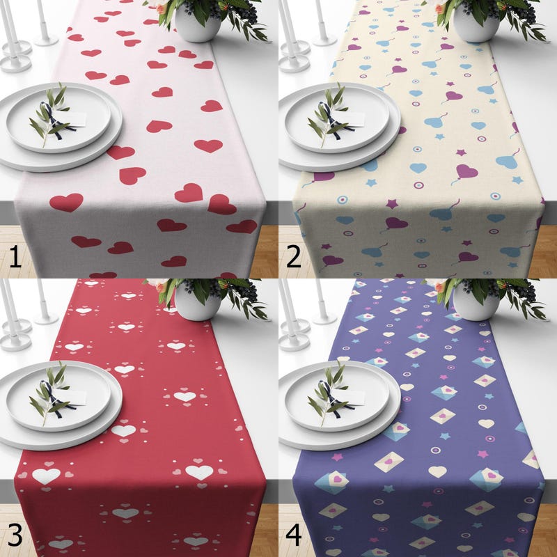 Heart Table Runner - Etsy