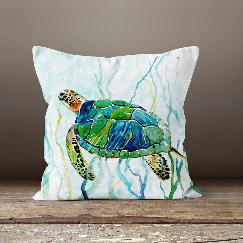 Sea Turtle Pillow - Etsy
