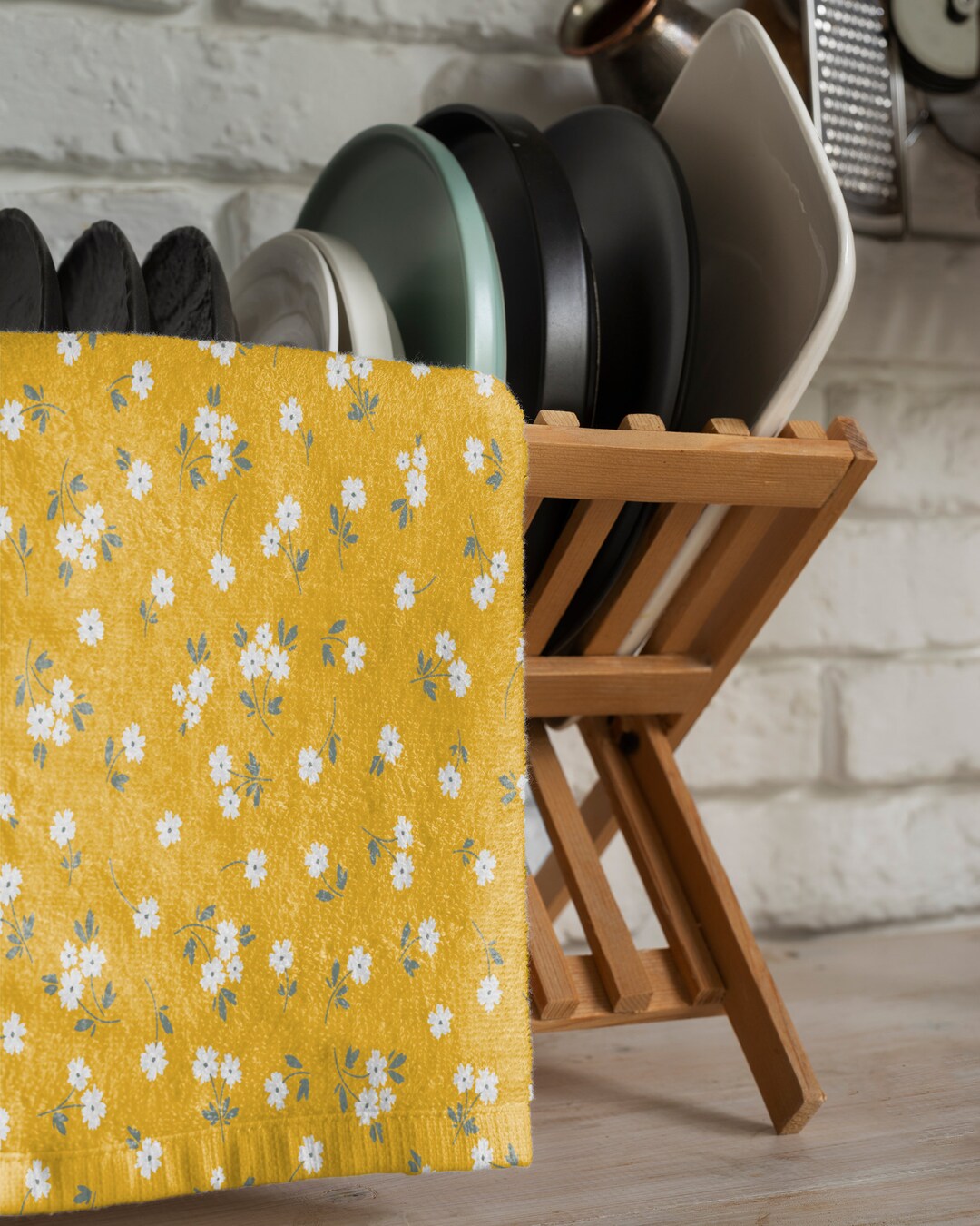 Wild Flowers Tea Towel, Floral Decor Tea Towels, Flower Pattern Dish ...