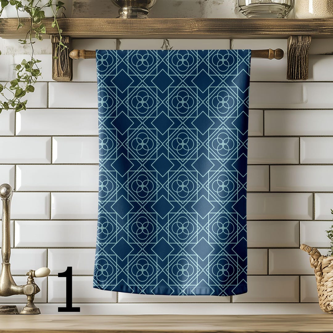 Ramadan Design Print Tea Towel, Islamic Motif Kitchen Towel, Ramadan ...