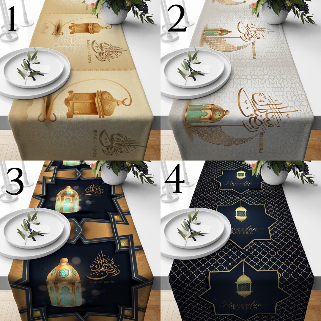Ramadan Table Runners, Islamic Table Runner, Islamic Table Decor ...