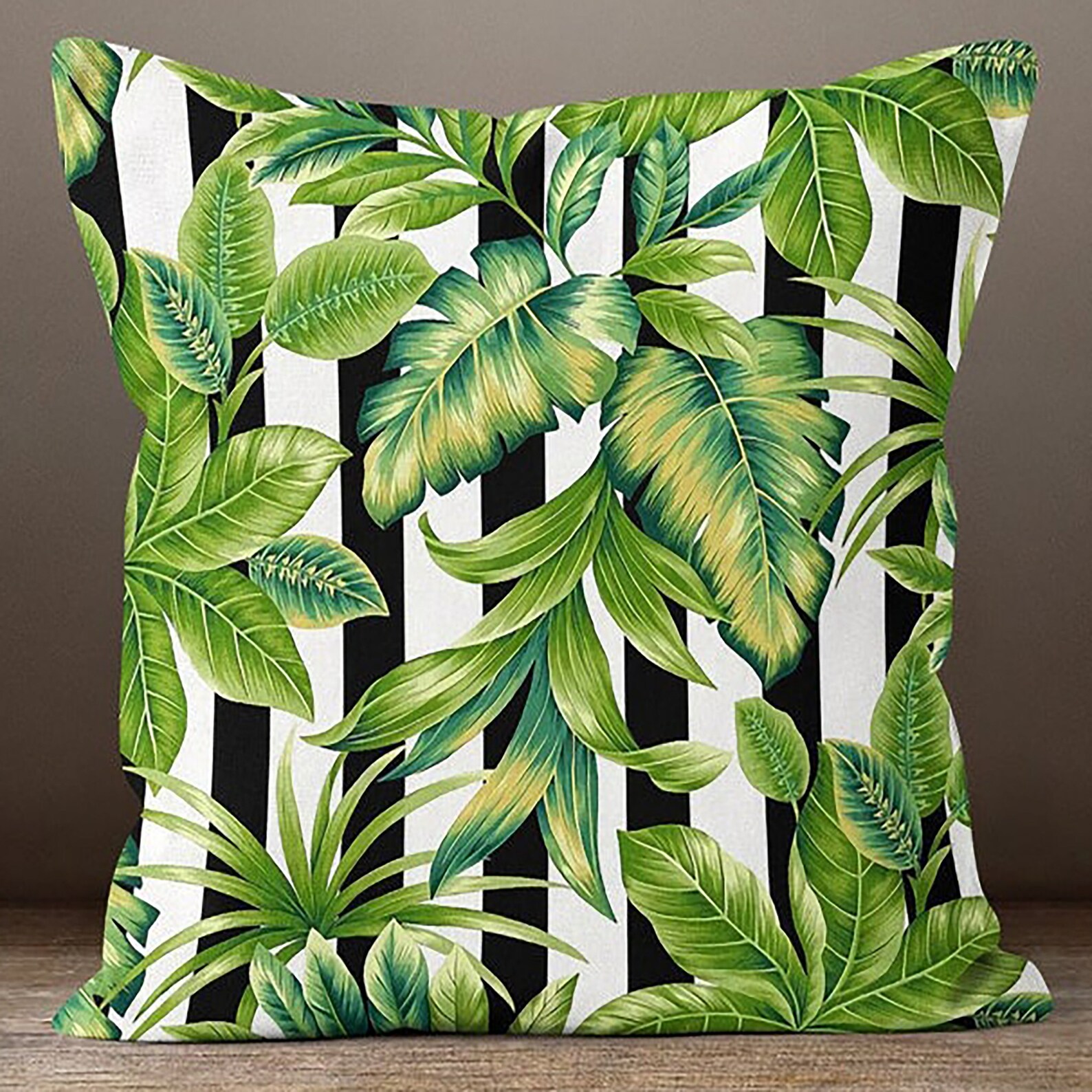 Green Tropical Palm Tree Decorative Throw Pillow Case Green - Etsy