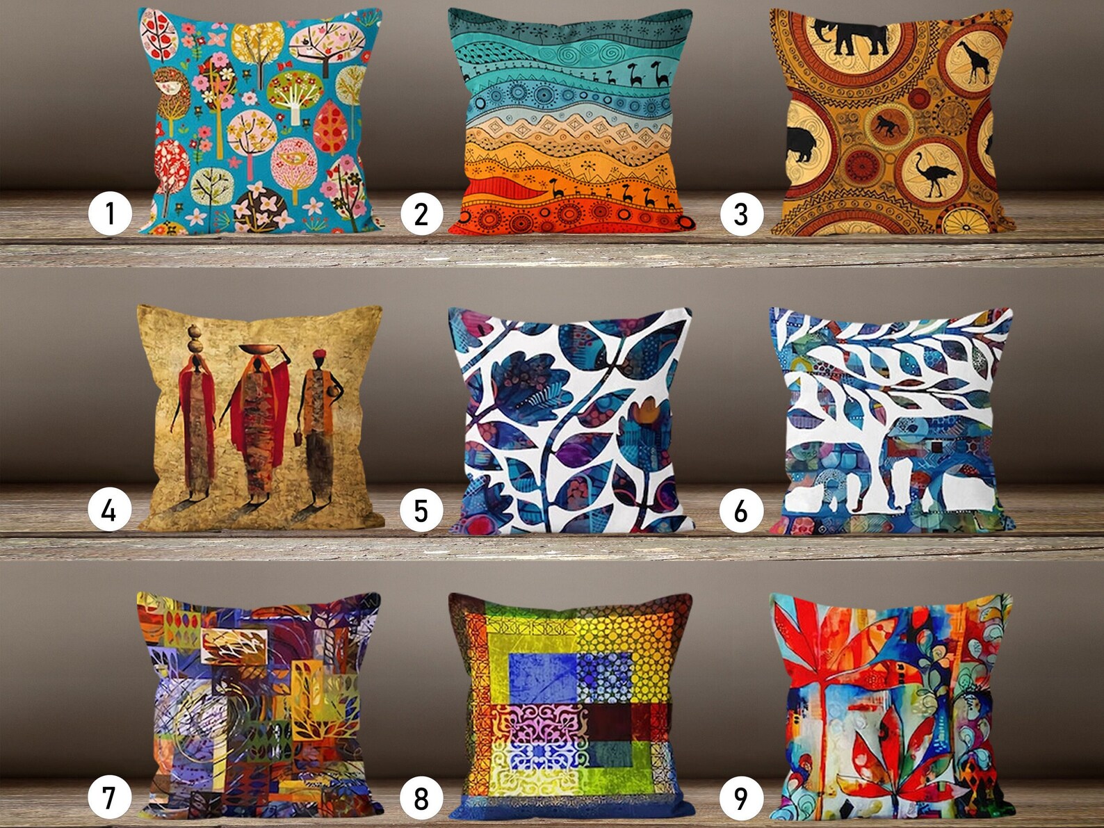 African Woman Throw Pillow Covers, Ethnic African Throw Pillow Covers ...