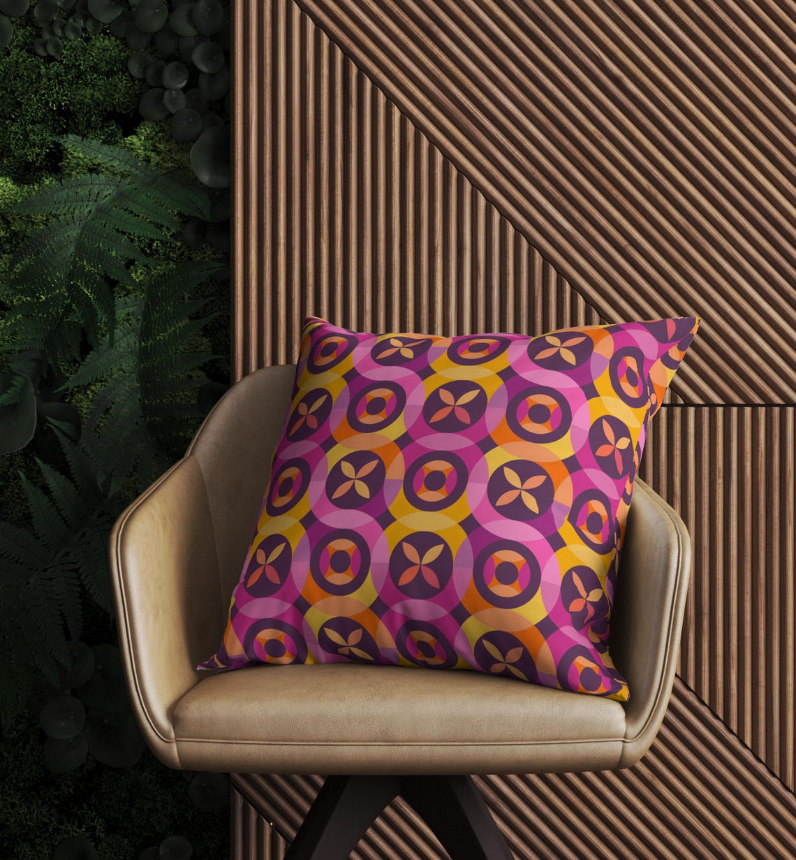 Retro Pillow Covers, 70s Style Pillowcases, Retro MCM Cushion Covers ...
