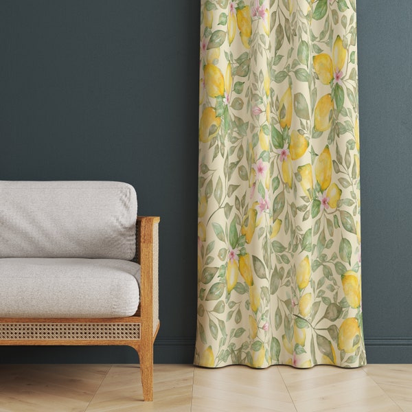 Lemon Curtains - Etsy