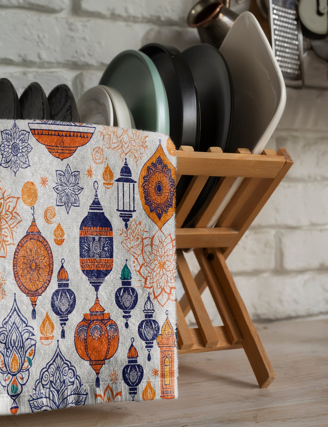 Ramadan Kitchen Towels, Islamic Design Tea Towels, Ramadan Kareem Hand ...