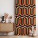 Retro Elegance Panel Curtains, Mid Century Modern Blackout Curtain ...