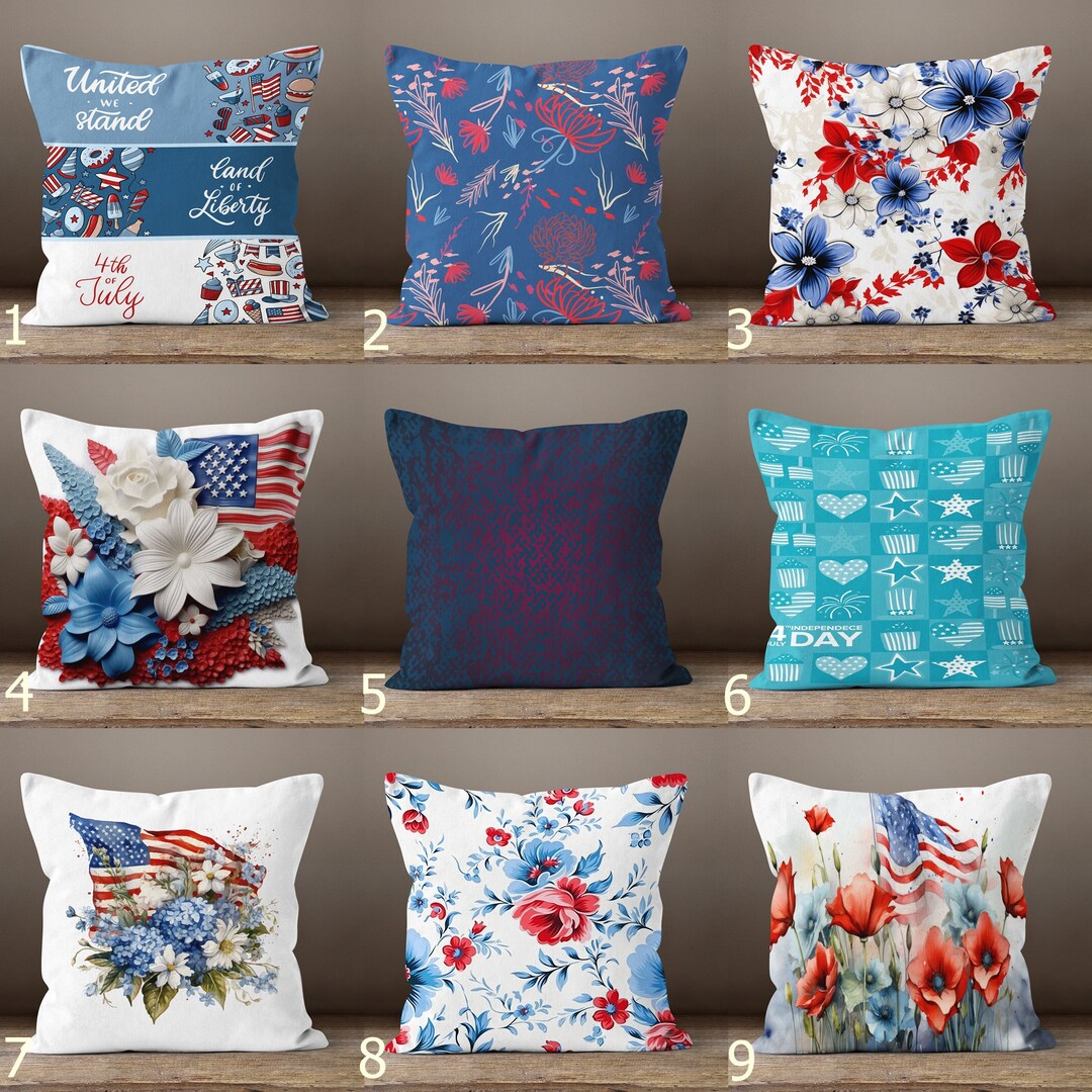 Independence Pillow Cover, 4th of July Pillow Covers, Patriotic Decor ...