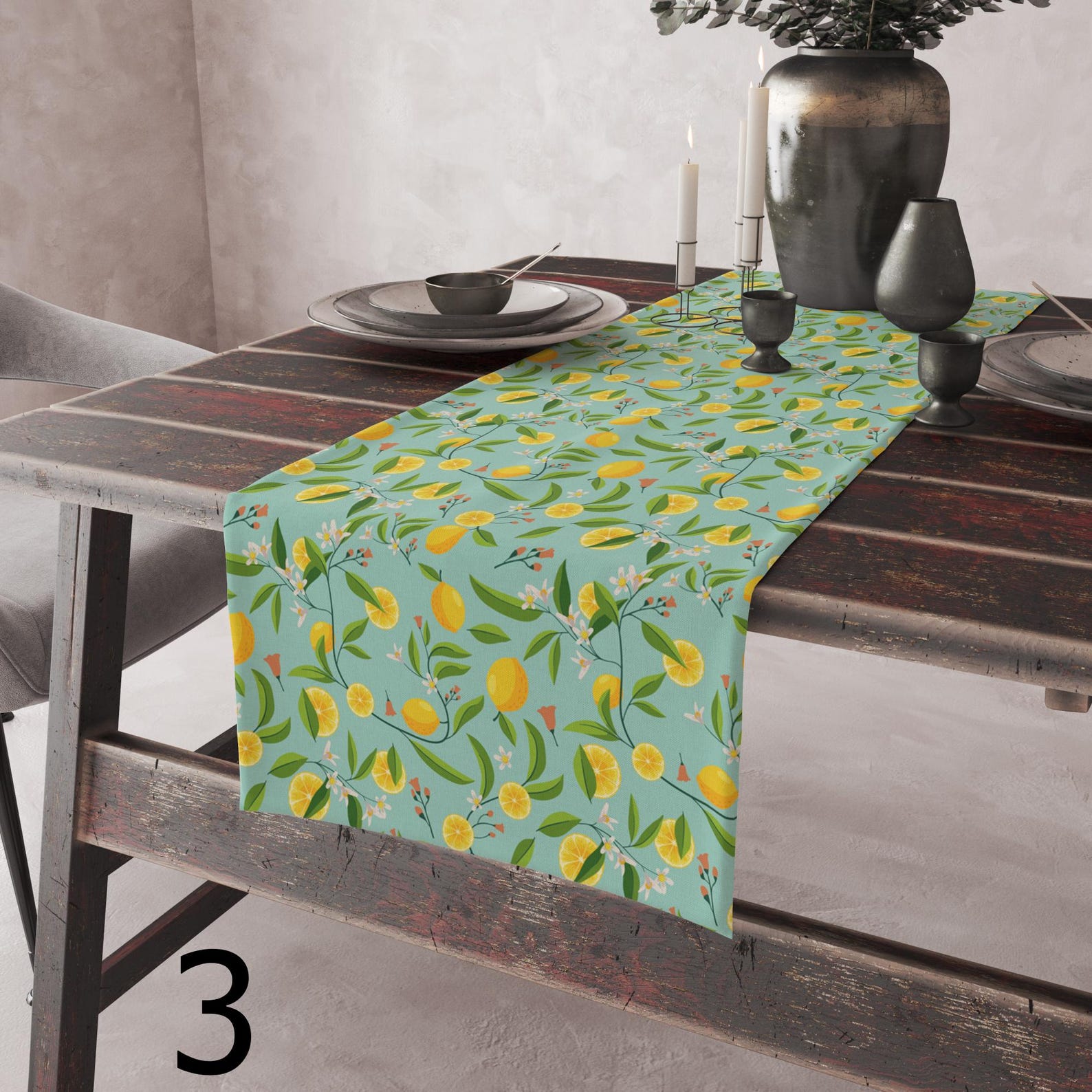 Lemon Table Runners, Farmhouse Lemon Table Runners, Lemon Citrus ...