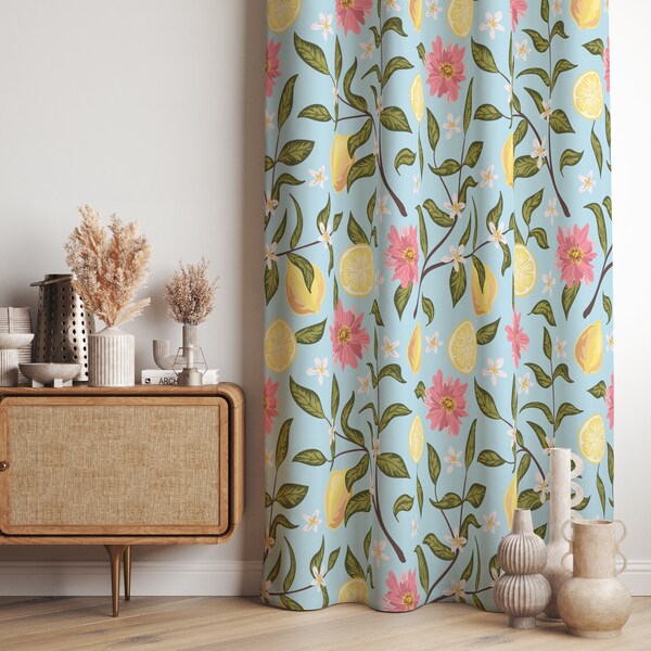 Lemon Curtains - Etsy