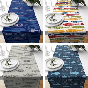 Nautical Table Runner, Elegant Table Runners, Beach House Table Runner ...