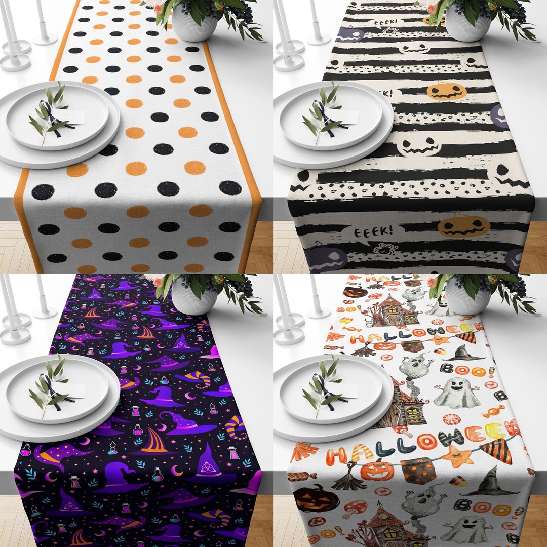 Halloween Runners Pumpkin Runner Halloween Table Runner - Etsy