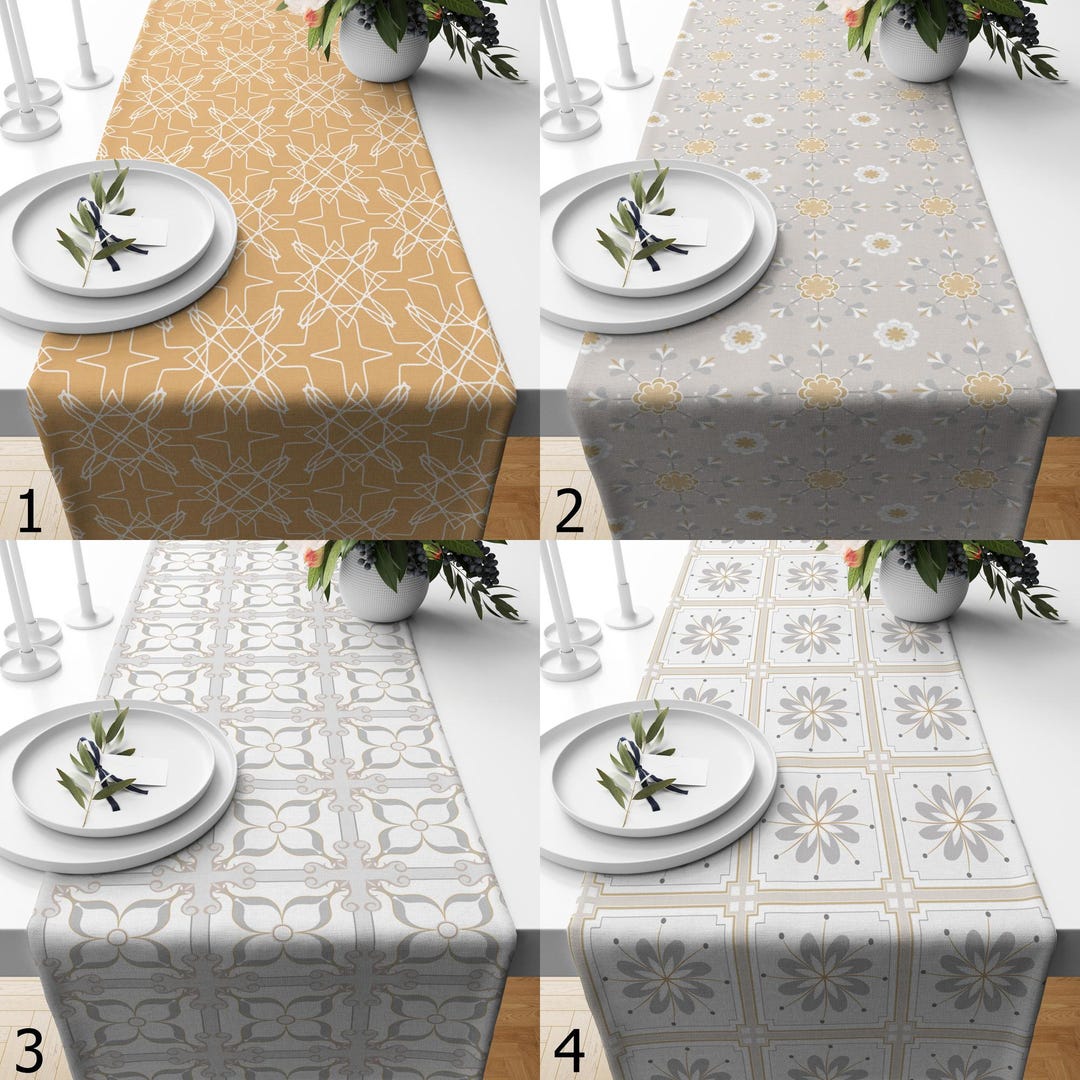 Authentic Arabian Style Table Runner, Islamic Geometric Table Runner ...