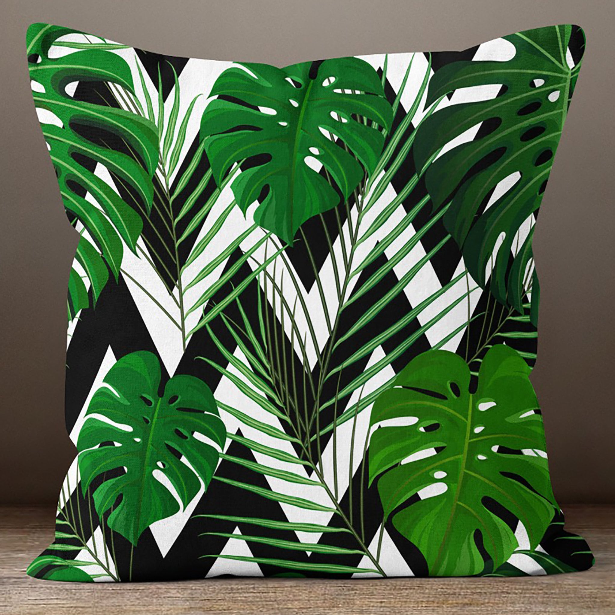 Green Tropical Palm Tree Decorative Throw Pillow Case Green | Etsy