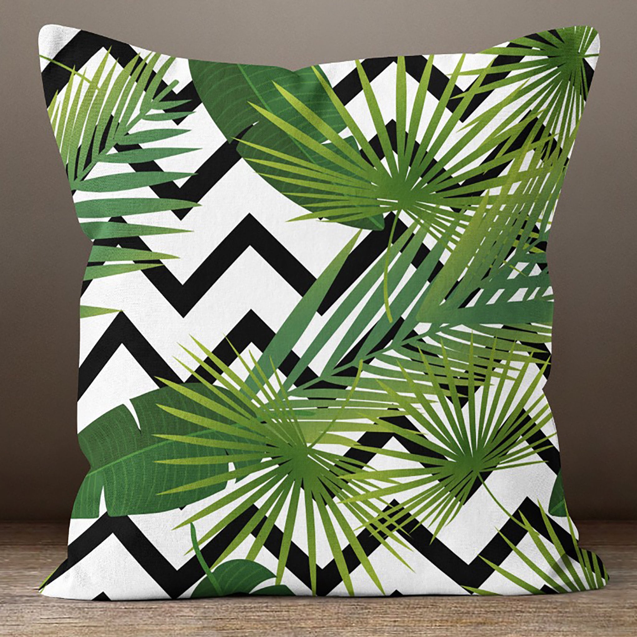 Green Tropical Palm Tree Decorative Throw Pillow Case Green | Etsy