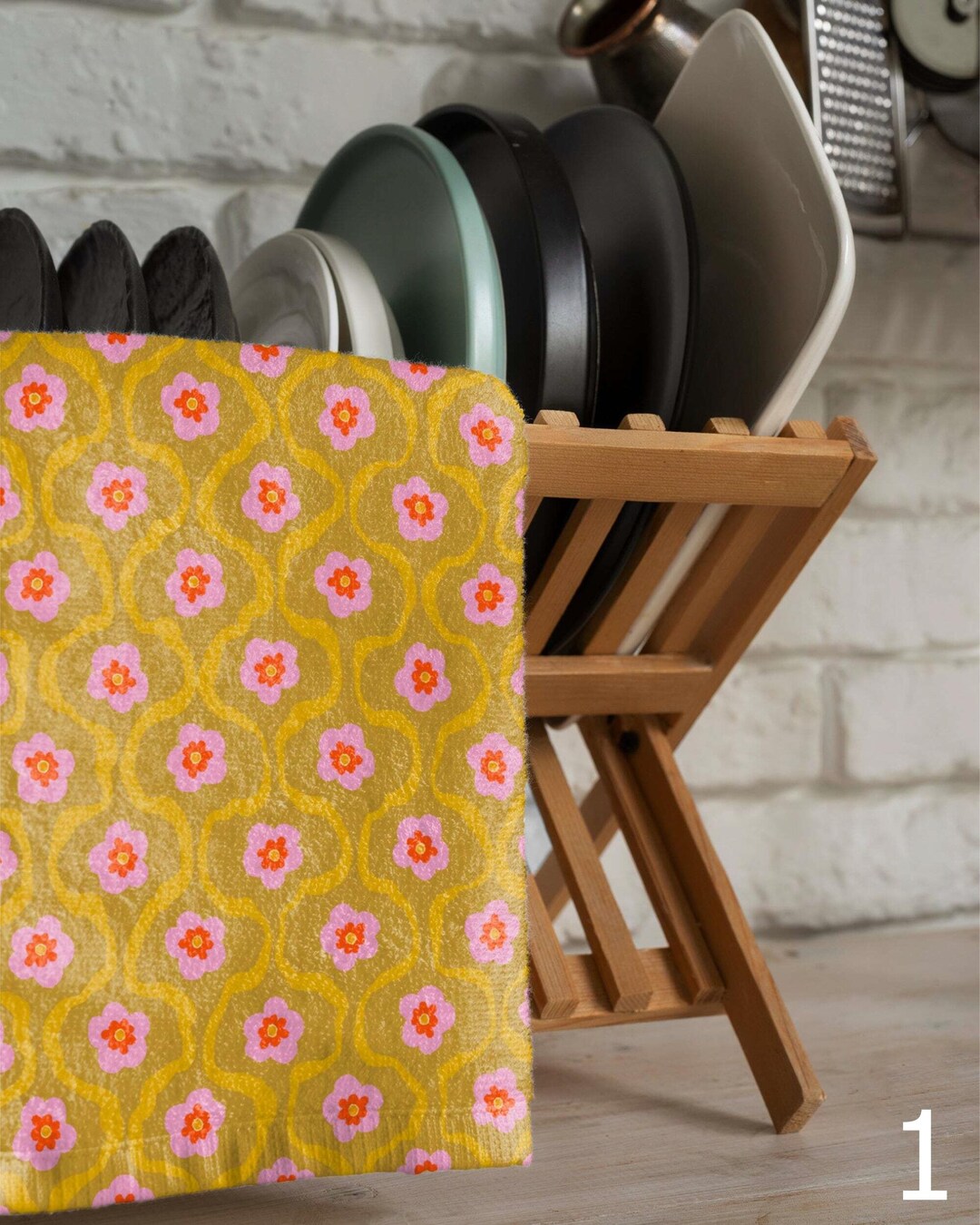 Midcentury Modern Kitchen Towels, Mcm Tea Towels, Retro Dish Towel, 70s ...
