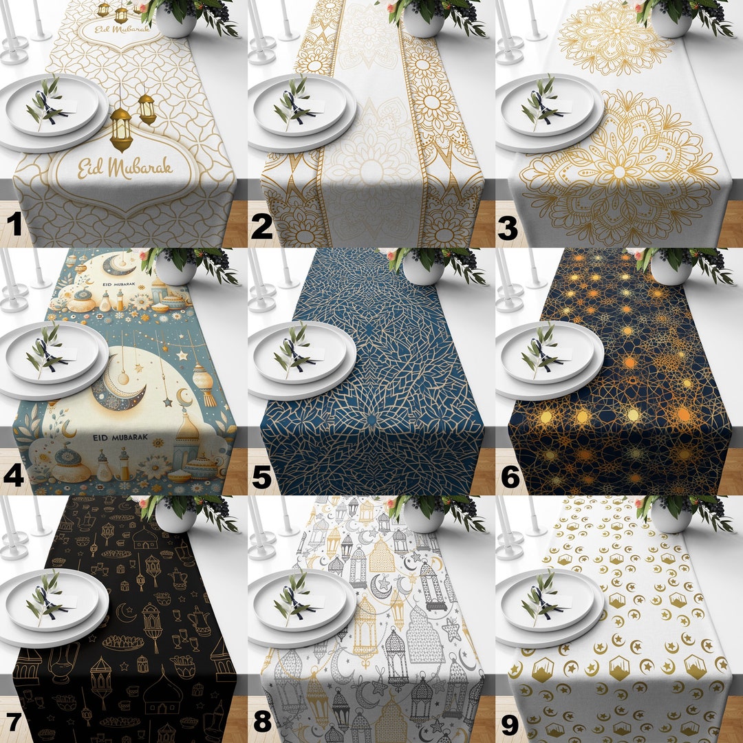 Ramadan Table Runners, Islamic Table Runner, Islamic Table Decor ...