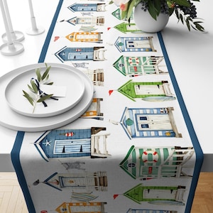 Nautical Table Runner, Elegant Table Runners, Beach House Table Runner ...