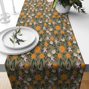 Wildflowers Table Runner, Floral Table Runners, Flowers Table Runner ...