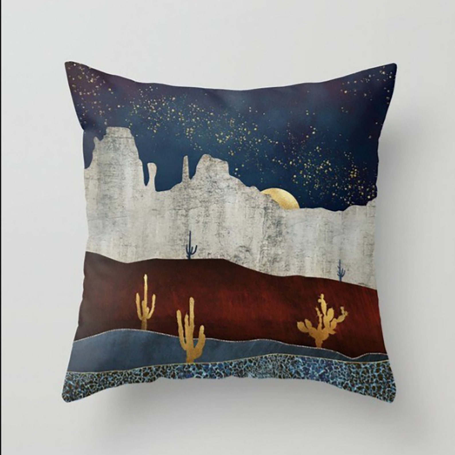 Landscape Mountain Pillow Cover, Abstract Landscape Pillow Case ...