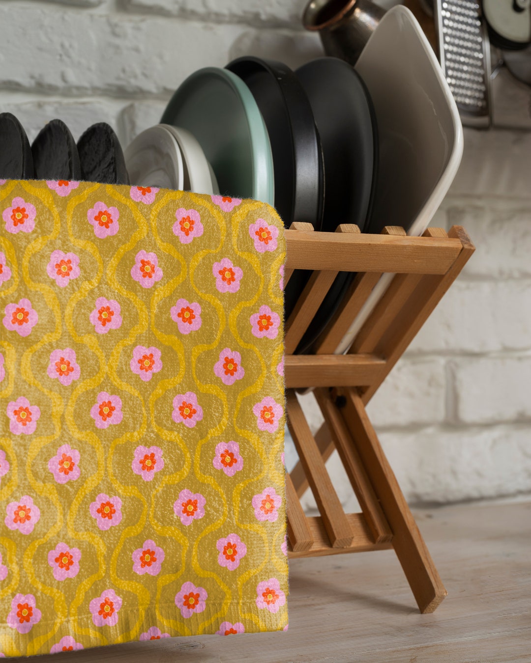 Midcentury Modern Kitchen Towels, Mcm Tea Towels, Retro Dish Towel, 70s ...