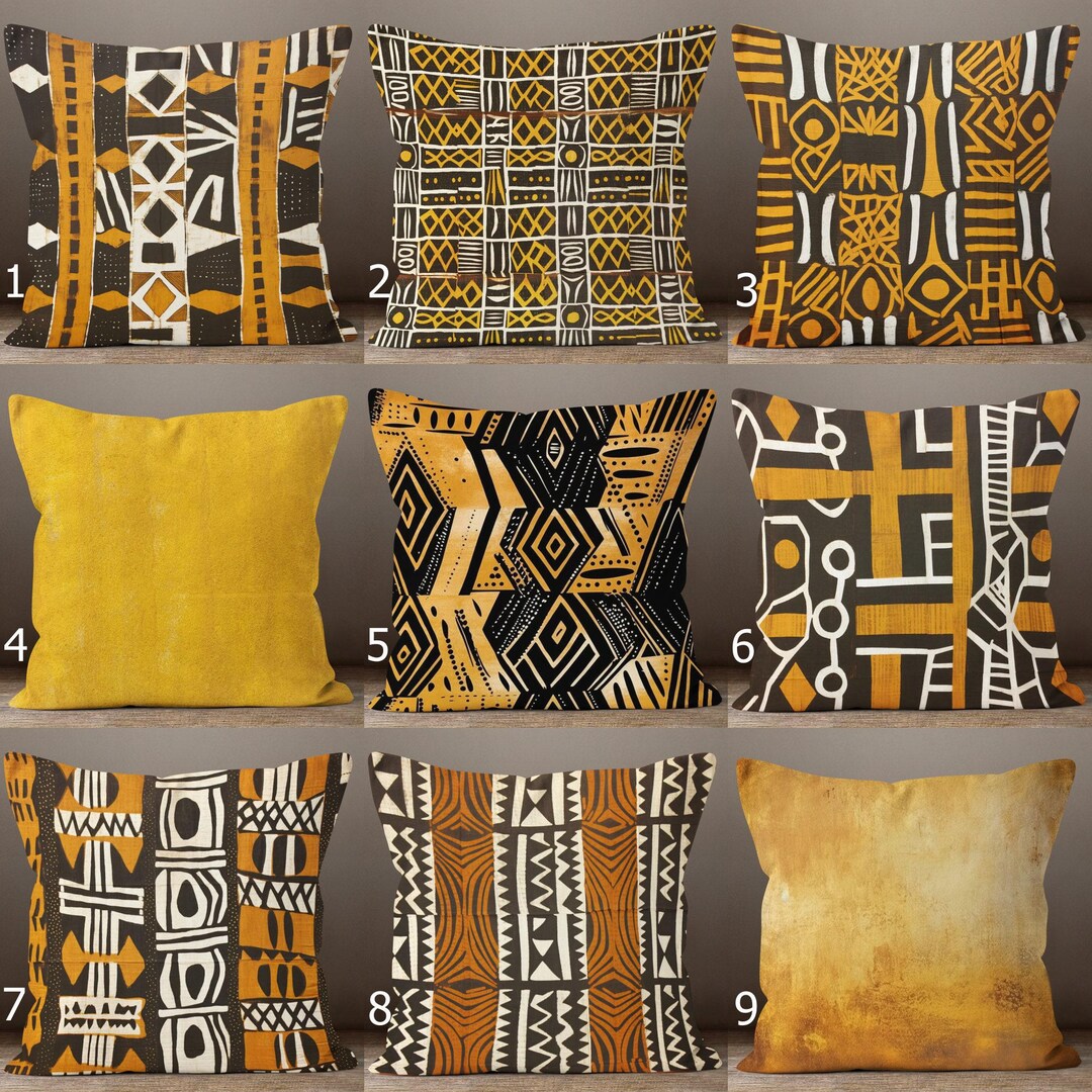 Mudcloth Pillow Covers, African Pillowcase, Mudcloth Home Decor ...