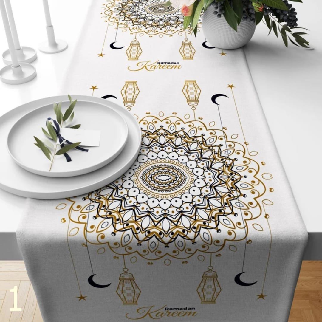 Ramadan Table Runners, Ramadan Kareem Table Runner, Mubarak Ramadan ...
