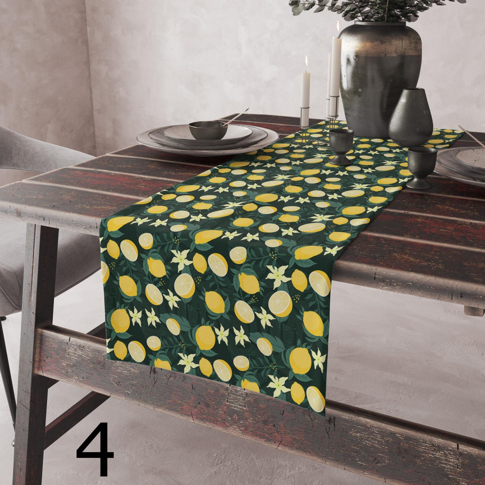 Lemon Table Runners, Farmhouse Lemon Table Runners, Lemon Citrus ...
