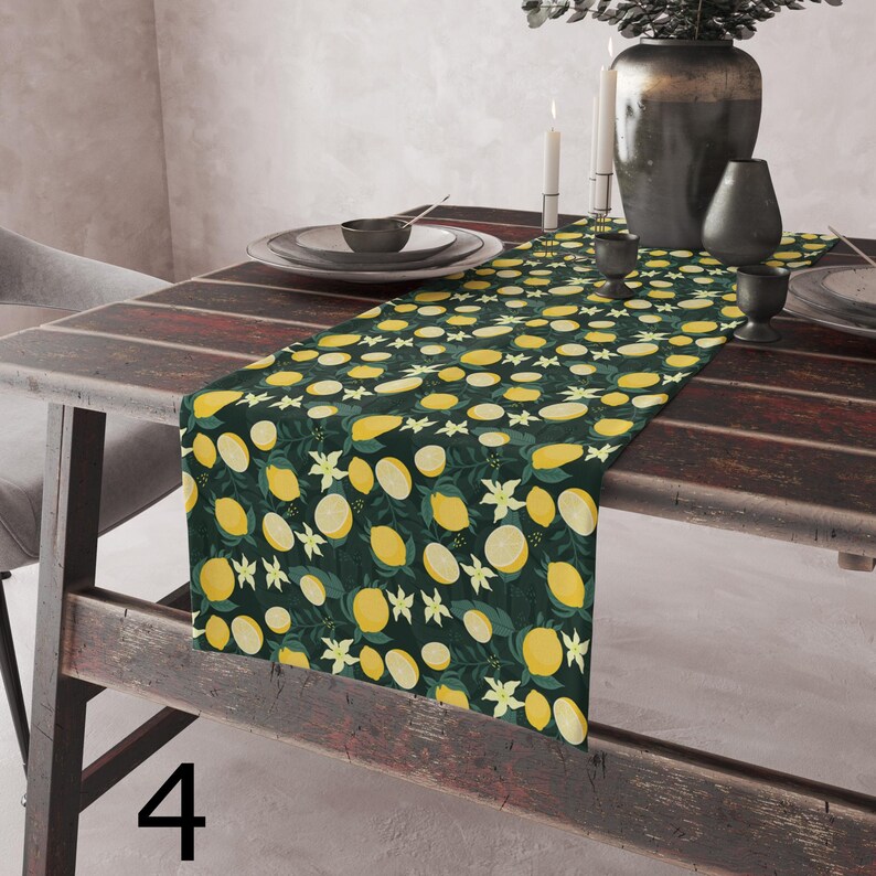 Lemon Table Runners, Farmhouse Lemon Table Runners, Lemon Citrus ...