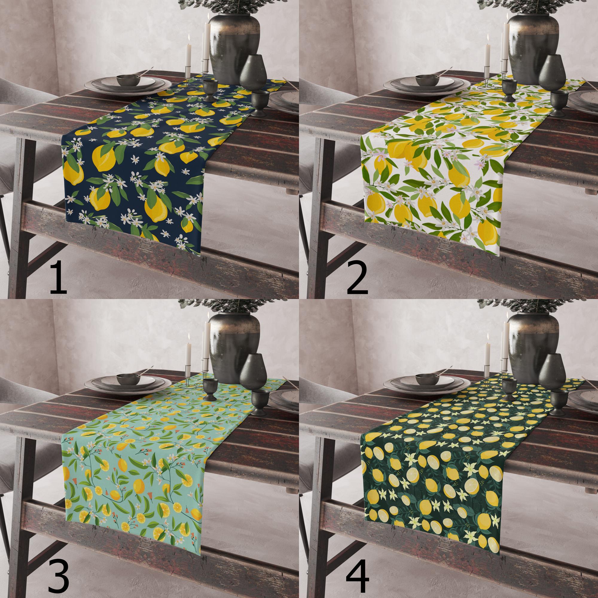 Lemon Table Runners, Farmhouse Lemon Table Runners, Lemon Citrus ...
