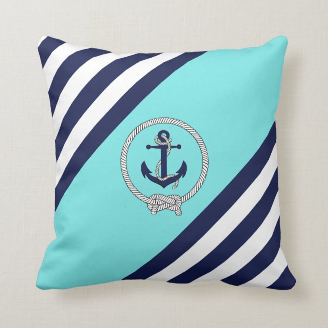 Nautical Pattern Pillow Covers Decorative Throw Bedding | Etsy