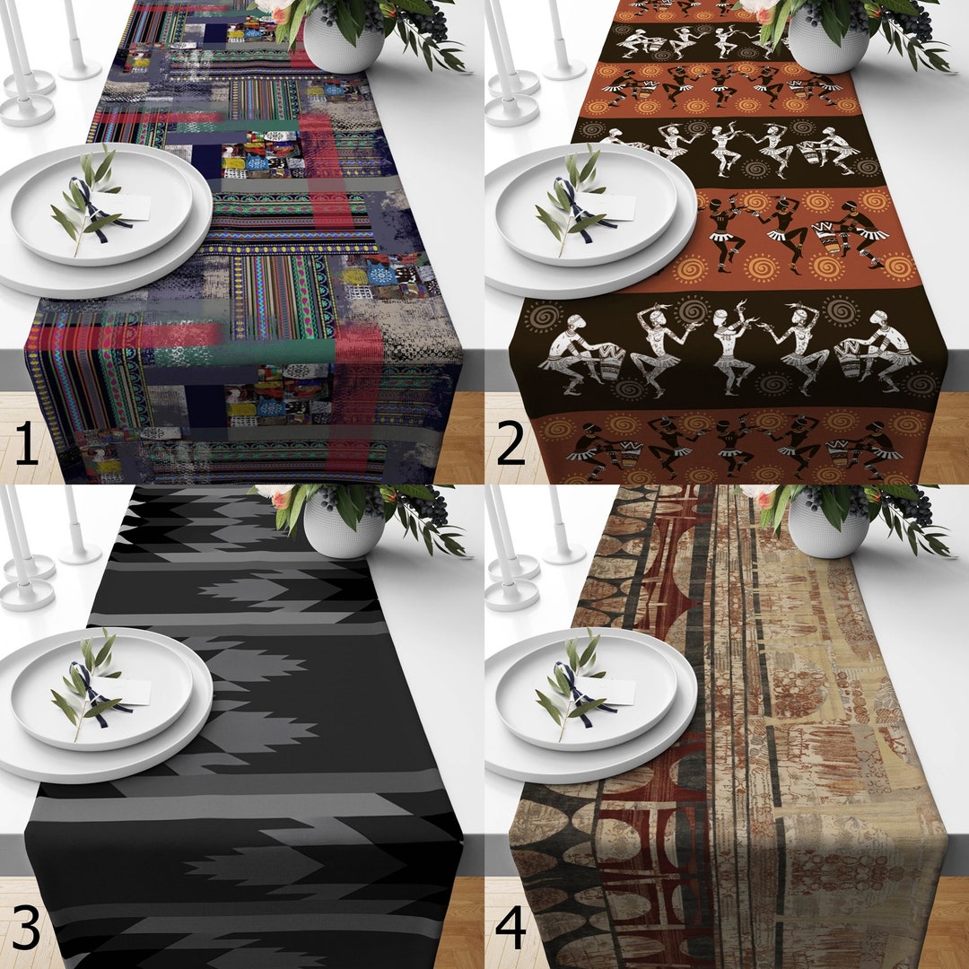 Ethnic Style Table Runner, African Coffee Table Runners, Tribal Table ...